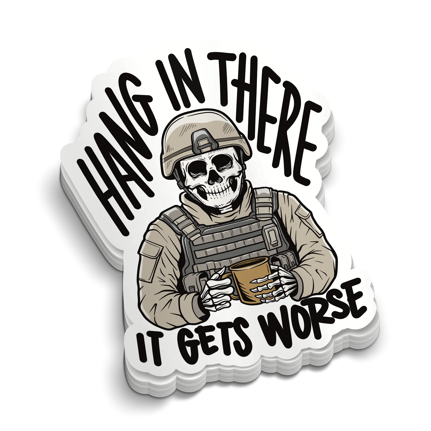 Hang In There Soldier | Funny Military Stickers | Perfect for Tumblers ...